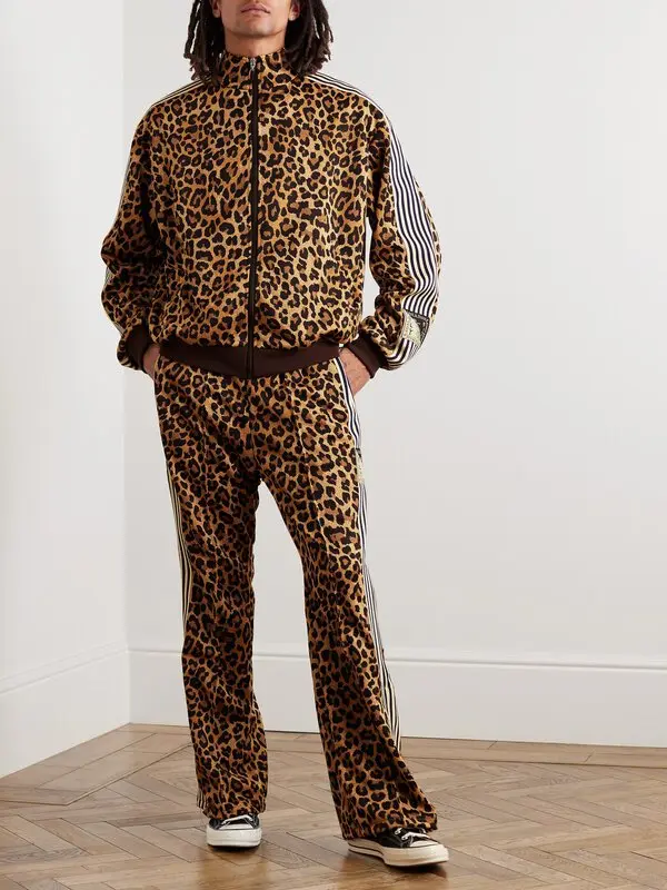 Kapital Webbing-Trimmed Leopard-Print Tech-Jersey Track Jacket 2